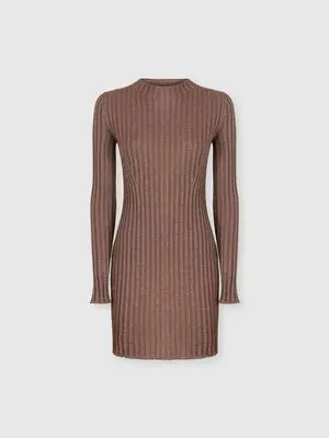 Missoni Ribbed Viscose Lamé Mini Dress