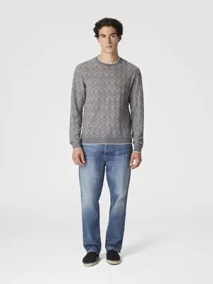Missoni Crew-neck Cashmere Pullover With Zigzag Pattern