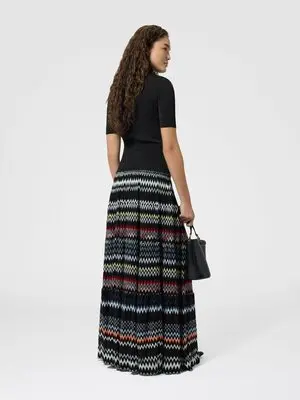 Missoni Zig Zag Viscose And Cotton Maxi Skirt