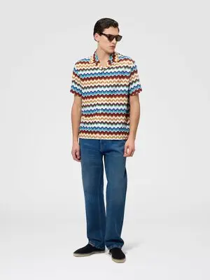 Missoni Viscose Bowling Shirt With Greek Key Print - Multicoloured