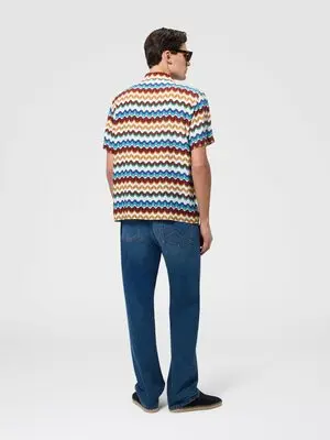 Missoni Viscose Bowling Shirt With Greek Key Print - Multicoloured