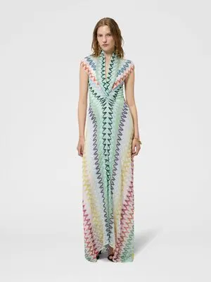 Missoni Long Dress In Zig Zag Lace