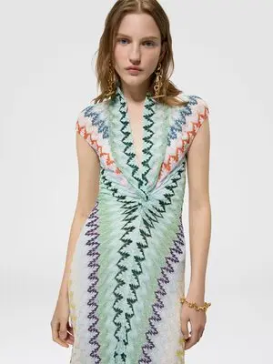 Missoni Long Dress In Zig Zag Lace