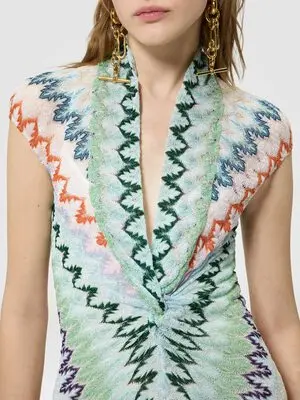 Missoni Long Dress In Zig Zag Lace