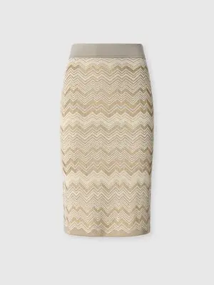 Missoni Chevron Wool And Viscose Mini Skirt