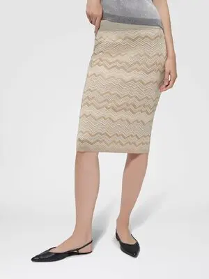 Missoni Chevron Wool And Viscose Mini Skirt