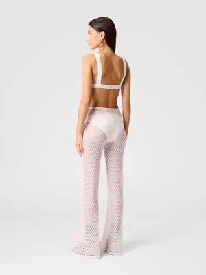 Missoni Flared Trousers In Lamé Viscose With Raschel Workmanship