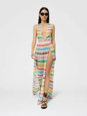 Missoni Long Dress With Dégradé Zigzag Pattern And Slits