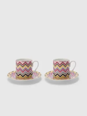 Missoni Marrakech Set Of 2 Coffee Cups & Saucers - Multicoloured