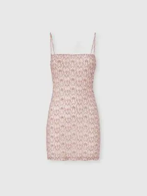 Missoni Lamé Viscose Foliage Motif Mini Cover-up Dress - Multicoloured