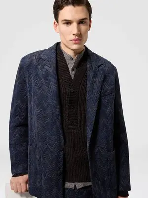 Missoni Cotton And Viscose Zig Zag Blazer