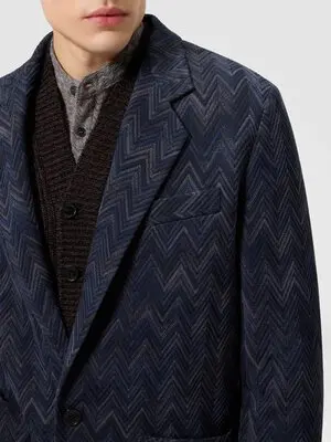 Missoni Cotton And Viscose Zig Zag Blazer