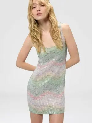 Missoni Dégradé Knit Mini Dress With Sequins
