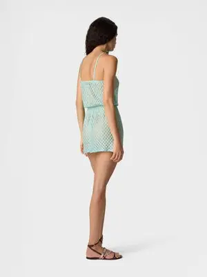 Missoni Short Jumpsuit In Lamé Viscose With Spiderweb Motif