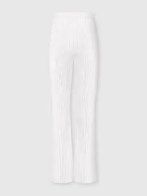 Missoni Ribbed Viscose Lamé Straight Trousers With Sequins