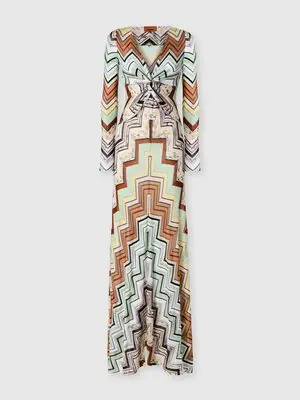 Missoni Chevron Viscose And Cotton Gown - Multicoloured