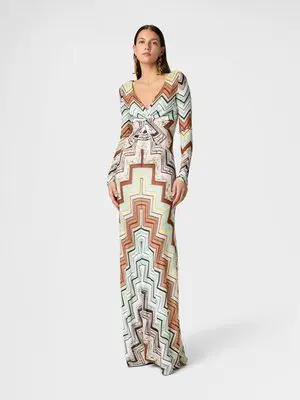 Missoni Chevron Viscose And Cotton Gown
