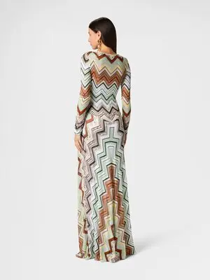 Missoni Chevron Viscose And Cotton Gown