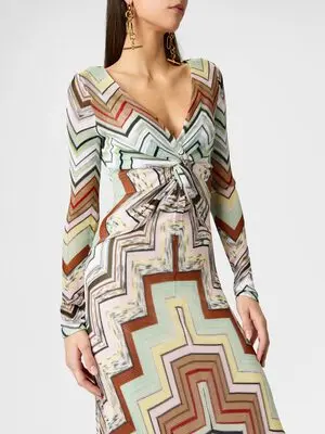 Missoni Chevron Viscose And Cotton Gown