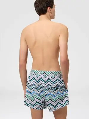 Missoni Printed Swim Shorts With Pockets