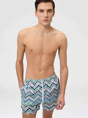 Missoni Printed Swim Shorts With Pockets
