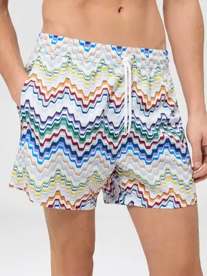 Missoni Printed Swim Shorts With Pockets