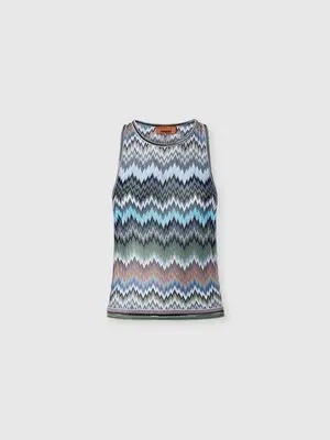 Missoni Snake-pattern Viscose Sleeveless Top - Multicoloured