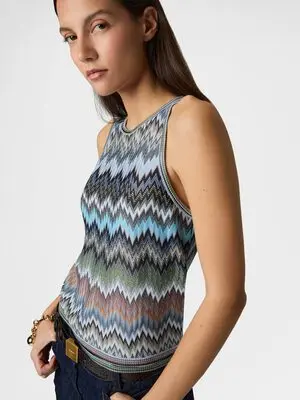 Missoni Snake-pattern Viscose Sleeveless Top