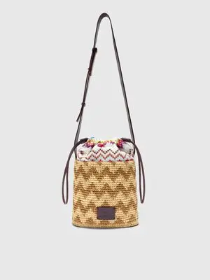 Missoni Bucket Bag In Leather - Multicoloured
