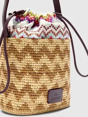 Missoni Bucket Bag In Leather - Multicoloured