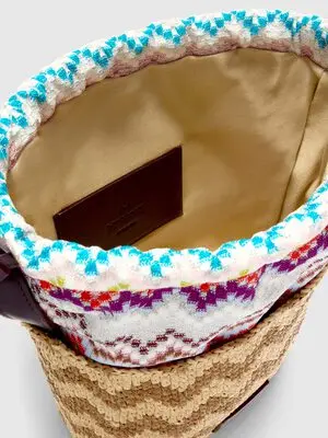 Missoni Bucket Bag In Leather - Multicoloured