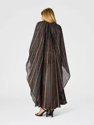 Missoni Ribbed Viscose Lamé Caftan With Wide Sleeves