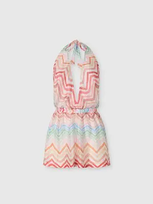 Missoni Short Zig Zag Printed Cover-up Jumpsuit - Pink