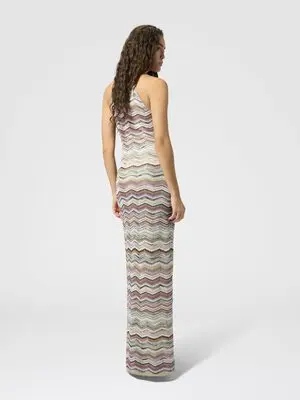 Missoni Long Dress With Halterneck And Sequins