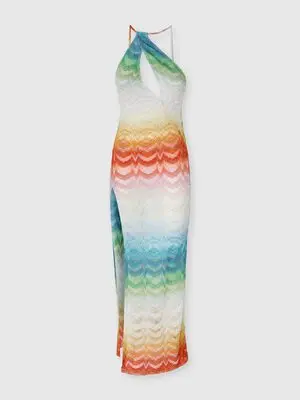 Missoni Shaded Lamé Viscose Asymmetric Cover-up Dress - Multicoloured