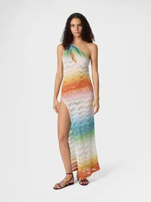 Missoni Shaded Lamé Viscose Asymmetric Cover-up Dress - Multicoloured