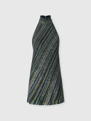 Missoni Sequin Halterneck Mini Dress - Green