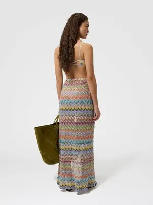 Missoni Viscose Lamé Long Cover-up Skirt