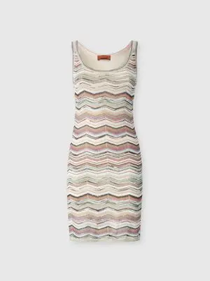 Missoni Chevron Knit Mini Dress With Sequins