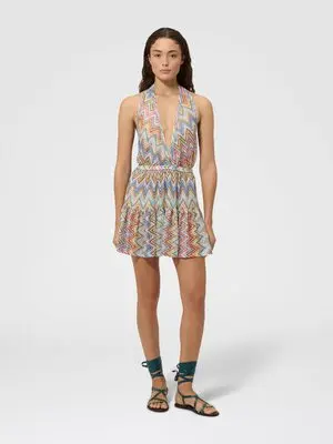 Missoni Zig Zag Tulle Cover-up Mini Dress