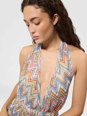 Missoni Zig Zag Tulle Cover-up Mini Dress