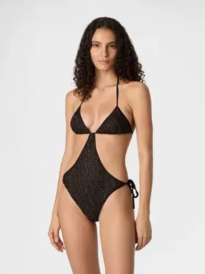 Missoni Zigzag Mesh Trikini With Sequins