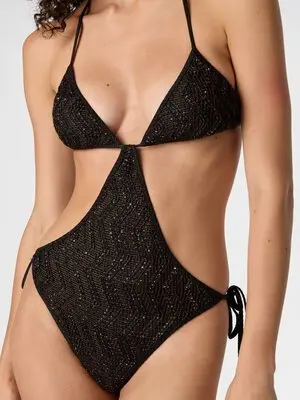 Missoni Zigzag Mesh Trikini With Sequins