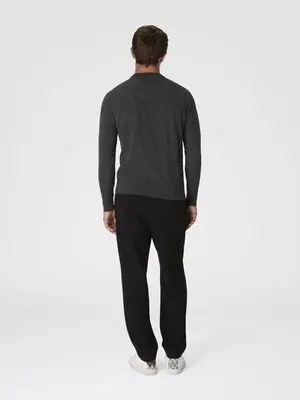 Missoni Crew Neck Sweater In Pure Cashmere With Chevron Pattern