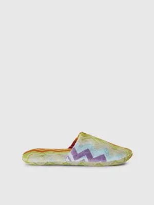 Missoni Giacomo Cotton Terry Chevron Slippers - Orange