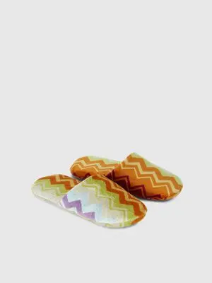 Missoni Giacomo Cotton Terry Chevron Slippers - Orange