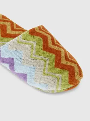 Missoni Giacomo Cotton Terry Chevron Slippers - Orange