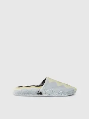 Missoni Giacomo Cotton Terry Chevron Slippers - Black