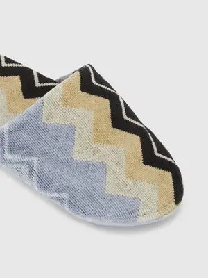 Missoni Giacomo Cotton Terry Chevron Slippers - Black