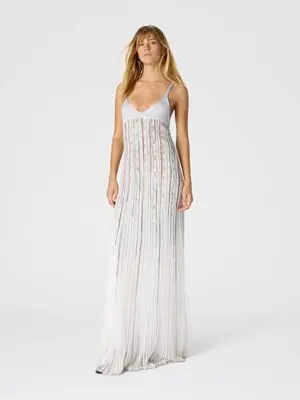 Missoni Sleeveless Flame-effect Viscose Lamé Gown